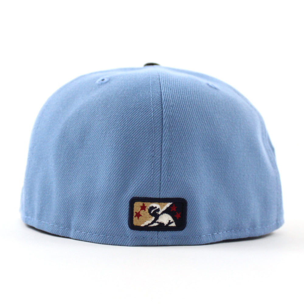 New Era Modesto Athletics Elephant Sky/Navy Blue 59FIFTY Fitted Hat