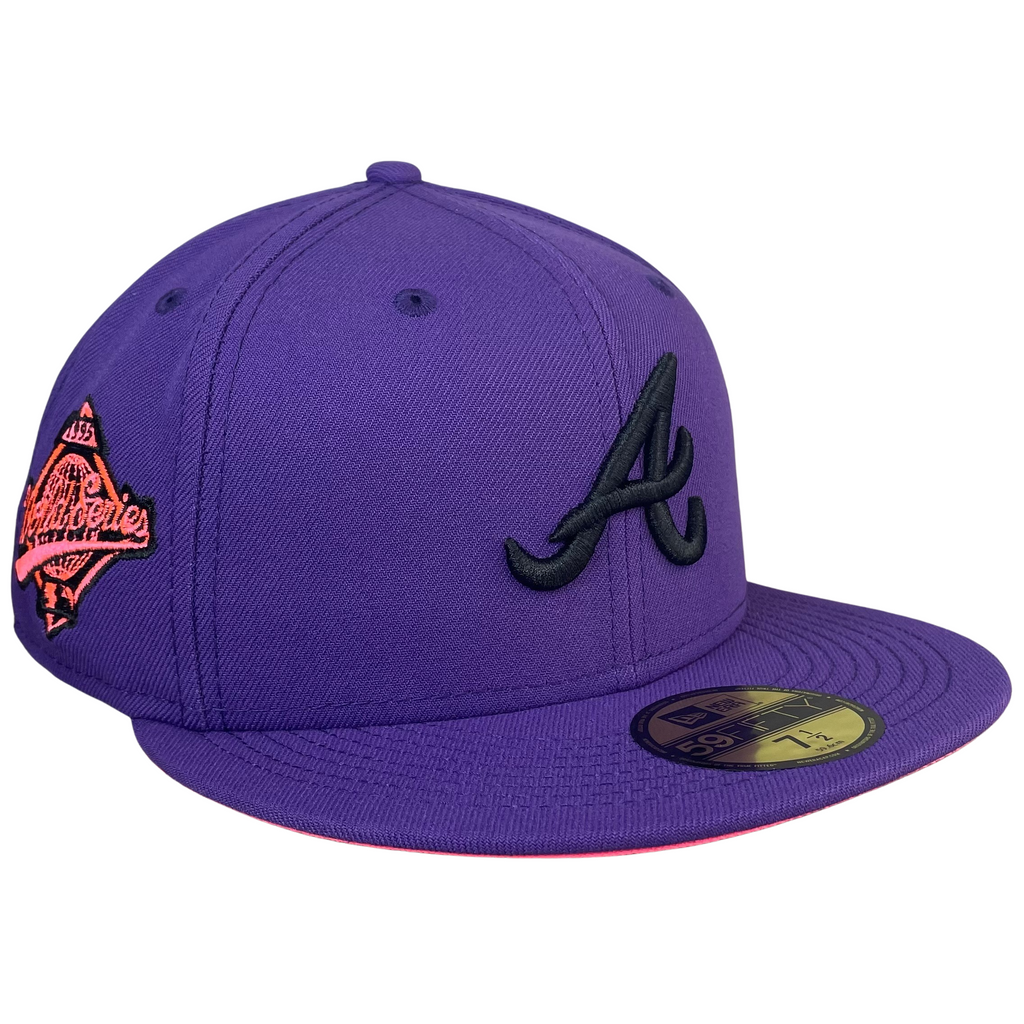 New Era Atlanta Braves Purple/Pink 1995 World Series 59FIFTY Fitted Ha
