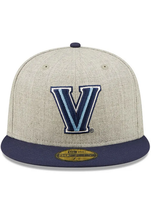 New Era Villanova Wildcats Grey Heather Patch 59FIFTY Fitted Hat