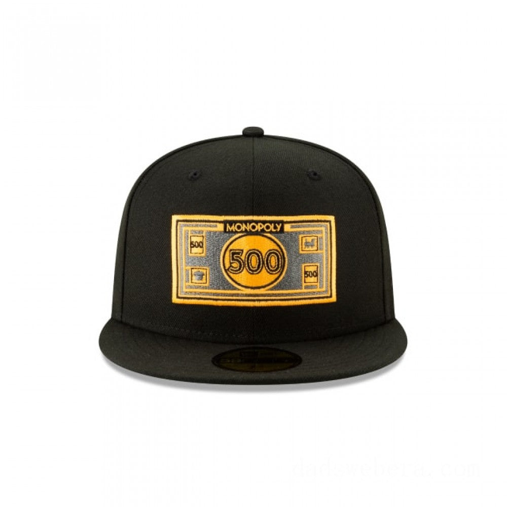 New Era Monopoly 500 Dollar Bill Black/Orange 59FIFTY Fitted Hat
