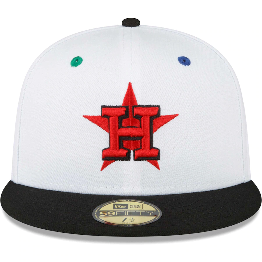 New Era Houston Astros White/Black 50th Anniversary Primary Eye 59FIFTY ...