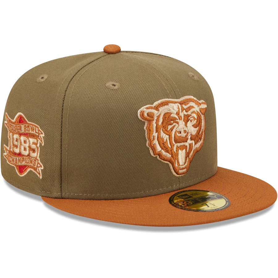 New Era Chicago Bears 1985 Super Bowl Olive/Brown Toasted Peanut 59FIF