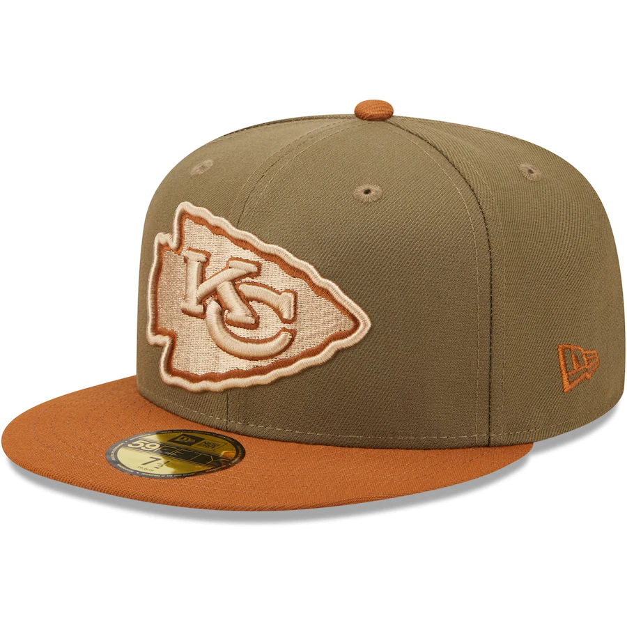 New Era Kansas City Chiefs 60 Season Olive/Brown Toasted Peanut 59FIFTY ...