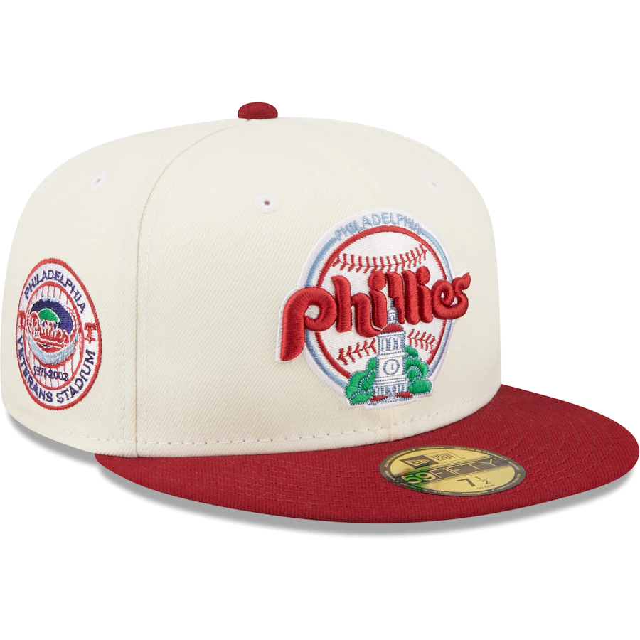 New Era Philadelphia Phillies White/Burgundy Cooperstown Collection ...
