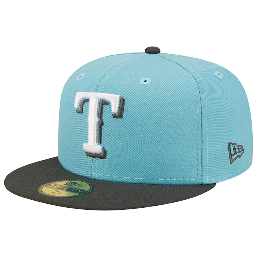 New Era Texas Rangers Light Blue/Charcoal Two-Tone Color Pack 59FIFTY ...