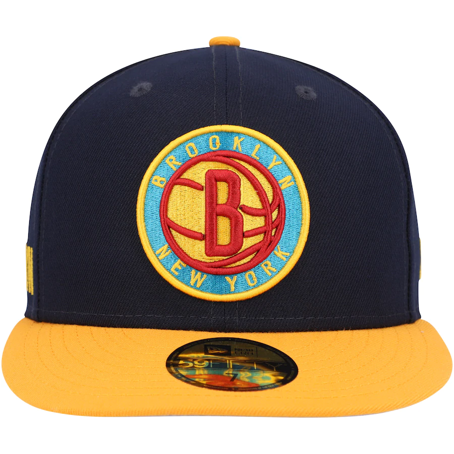 New Era Brooklyn Nets Navy/Gold Midnight 59FIFTY Fitted Hat