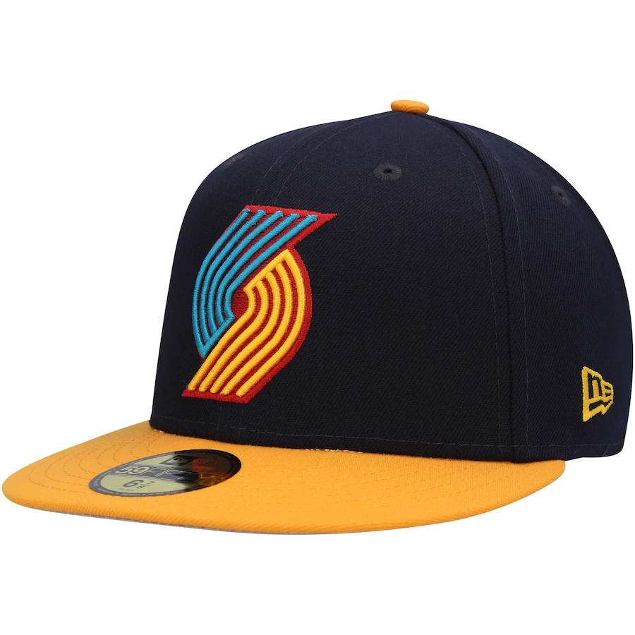 New Era Portland Trail Blazers Navy/Gold Midnight 59FIFTY Fitted Hat
