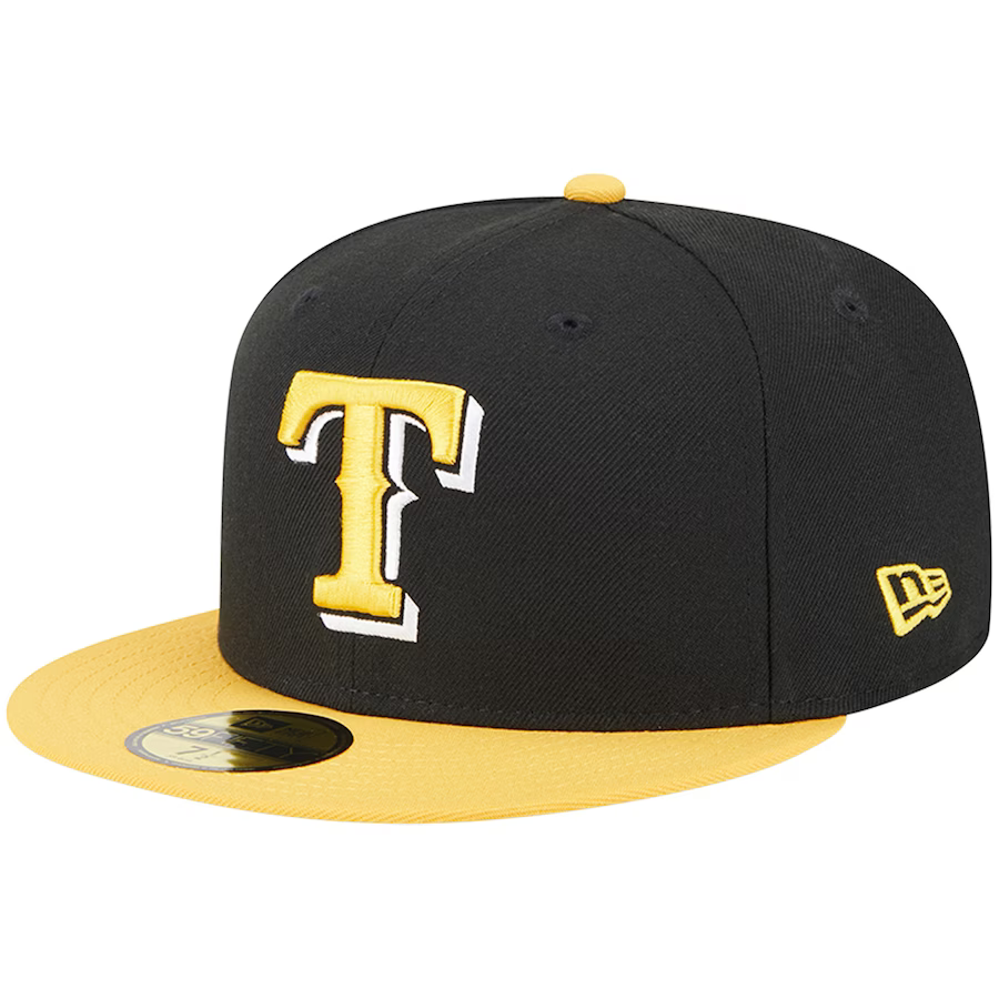 New Era Texas Rangers Black/Gold 2023 59FIFTY Fitted Hat