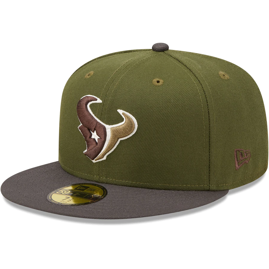 New Era Houston Texans Olive/Graphite Inaugural Season 59FIFTY Fitted Hat
