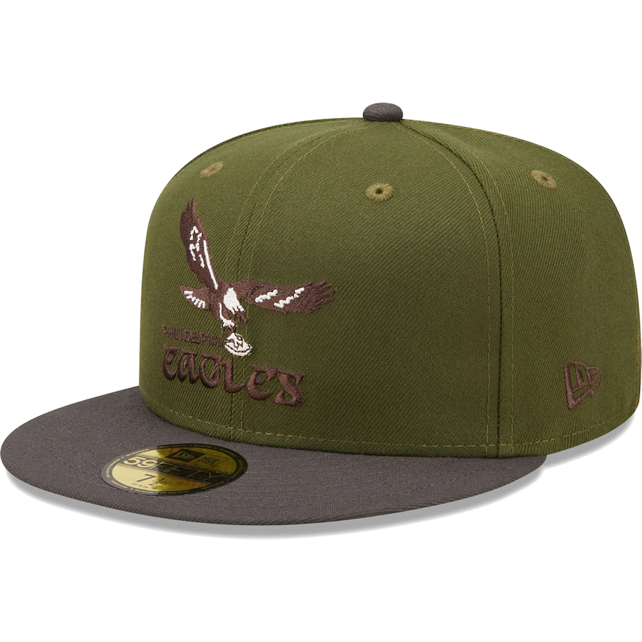 New Era Philadelphia Eagles Olive/Graphite 1980 Pro Bowl 59FIFTY Fitte