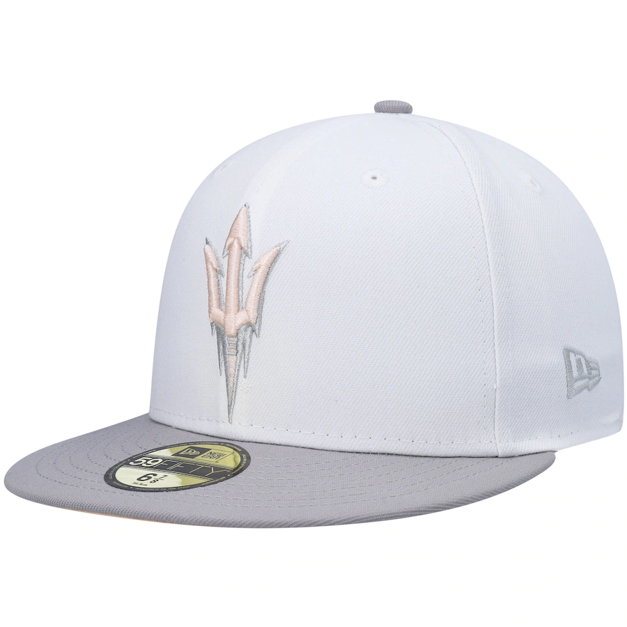 New Era Arizona State Sun Devils White/Gray Neutral Apricot 59FIFTY ...