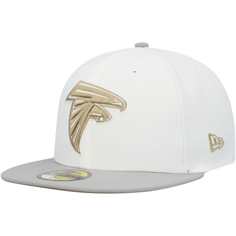 New Era White/Gray Atlanta Falcons 50th Season Gold Undervisor 59FIFTY ...