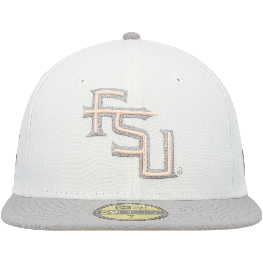 New Era Florida State Seminoles White/Gray Neutral Apricot 59FIFTY ...