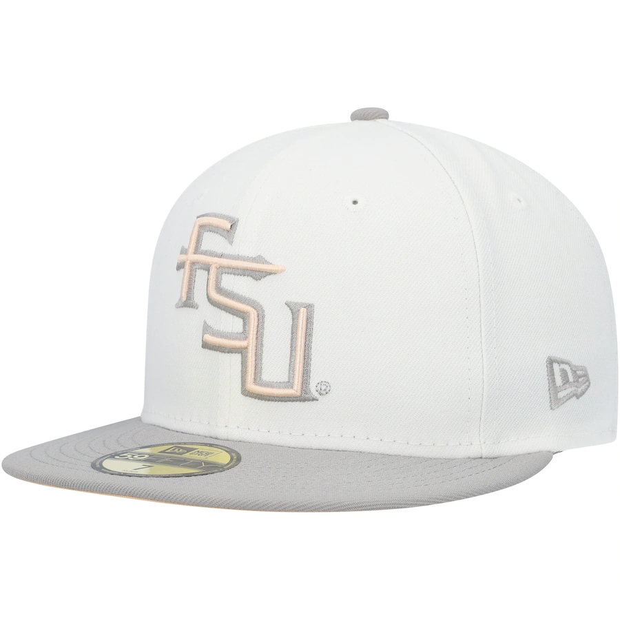 New Era Florida State Seminoles White/Gray Neutral Apricot 59FIFTY ...