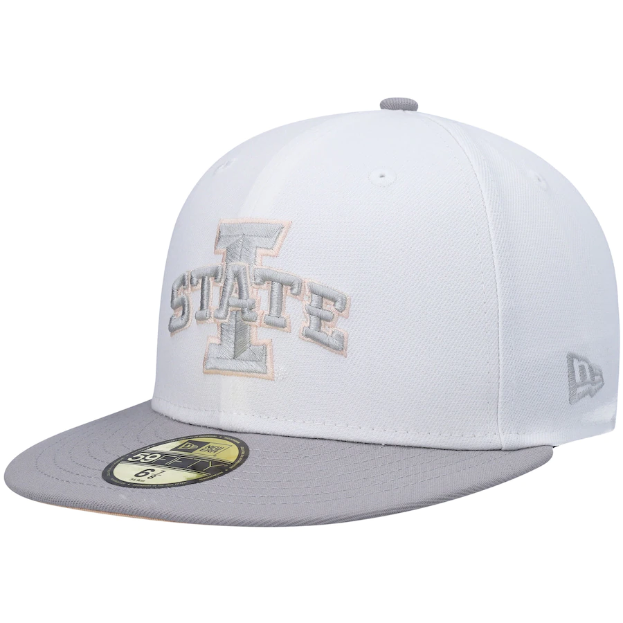 New Era Iowa State Cyclones White/Gray Neutral Apricot 59FIFTY Fitted