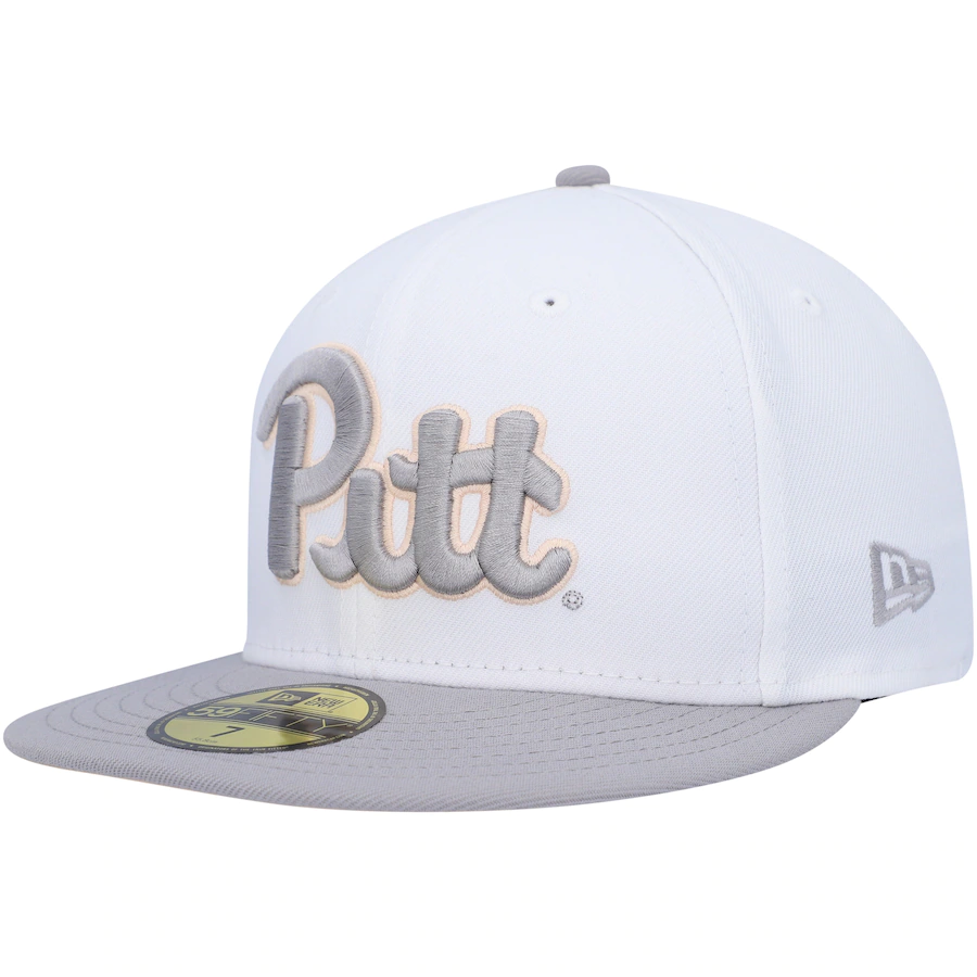 New Era Pitt Panthers White/Gray Neutral Apricot 59FIFTY Fitted Hat