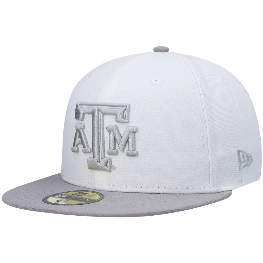 New Era Texas A&M Aggies White/Gray Neutral Apricot 59FIFTY Fitted Hat