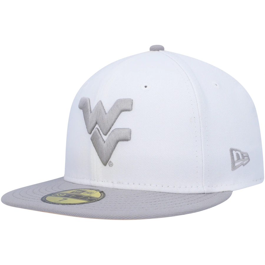 New Era West Virginia Mountaineers White/Gray Neutral Apricot 59FIFTY ...