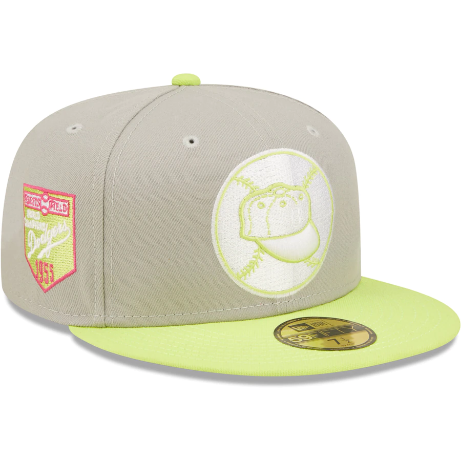 New Era Los Angeles Dodgers Gray/Green Cooperstown Collection 1955 Wor