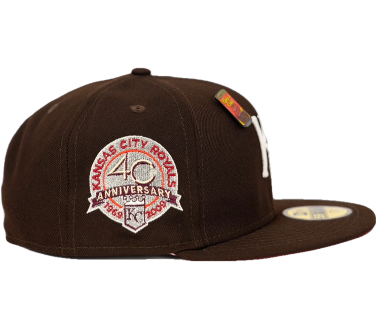 New Era Kansas City Royals Dark Brown 40th Anniversary Red UV 59FIFTY ...