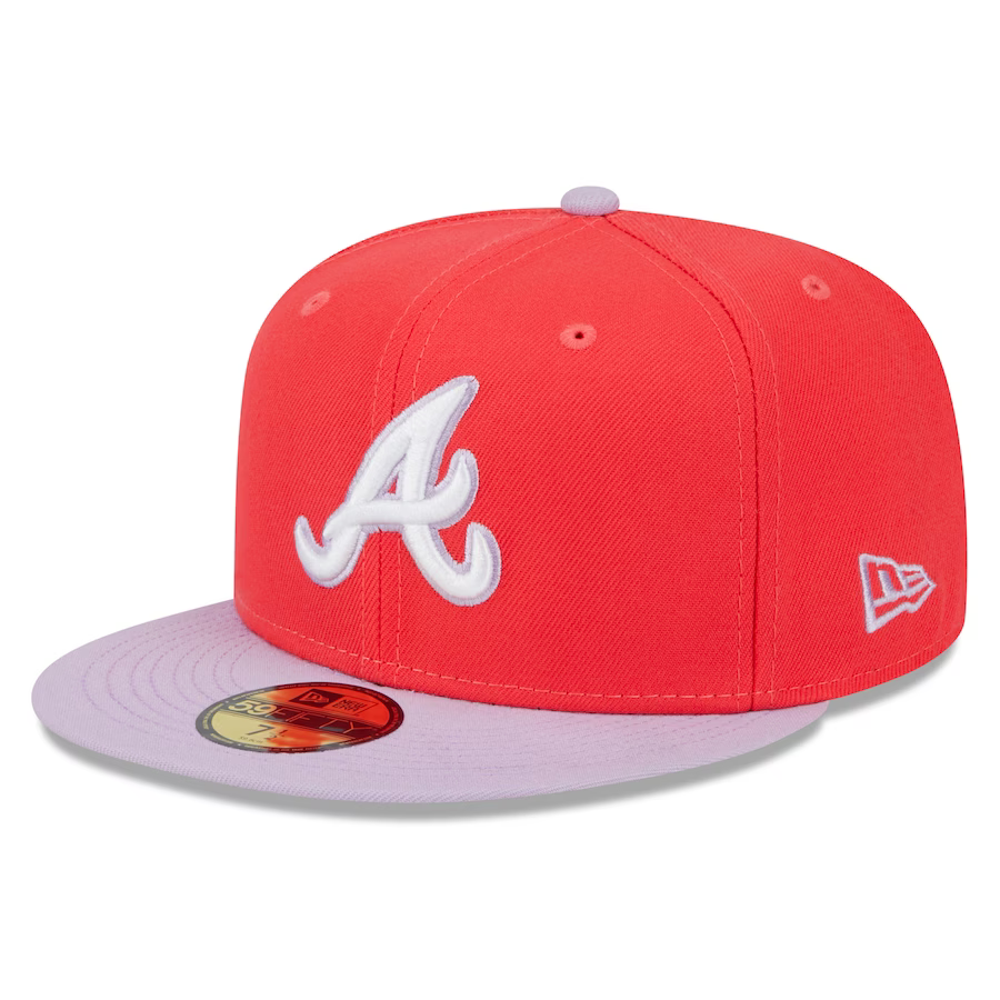 New Era Atlanta Braves Spring Red/Lavender 2023 59FIFTY Fitted Hat