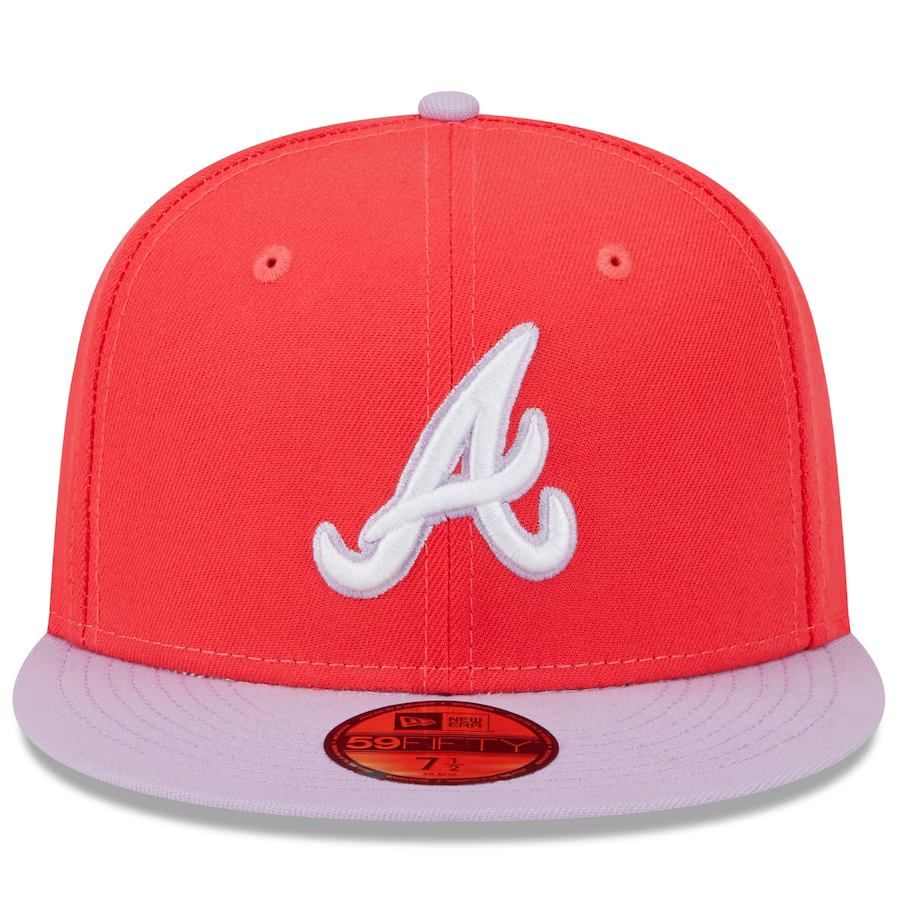 New Era Atlanta Braves Spring Red/Lavender 2023 59FIFTY Fitted Hat