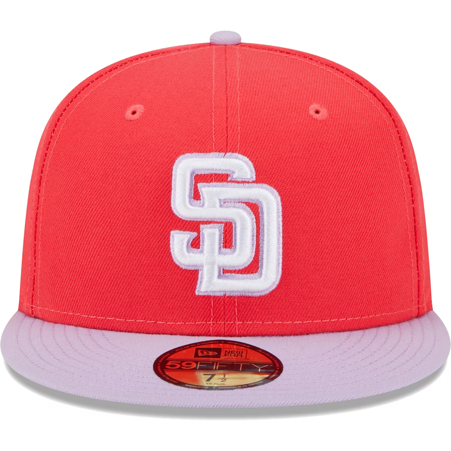 New Era San Diego Padres Spring Red/Lavender 2023 59FIFTY Fitted Hat