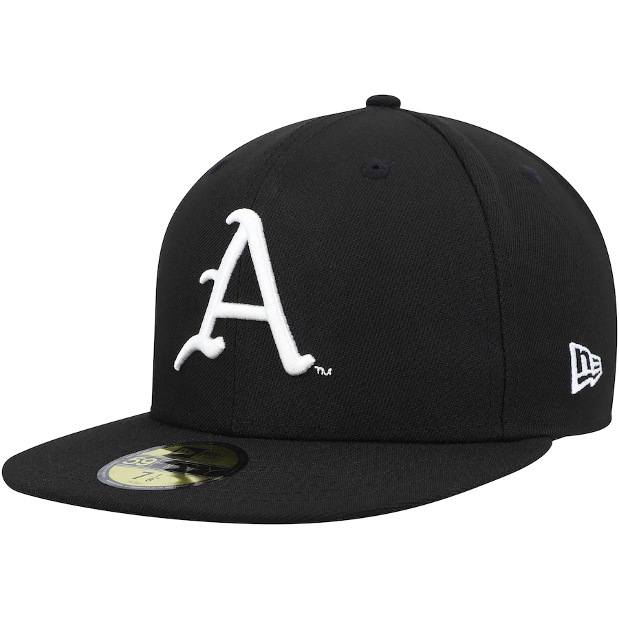 New Era Arkansas Razorbacks Black & White 59FIFTY Fitted Hat