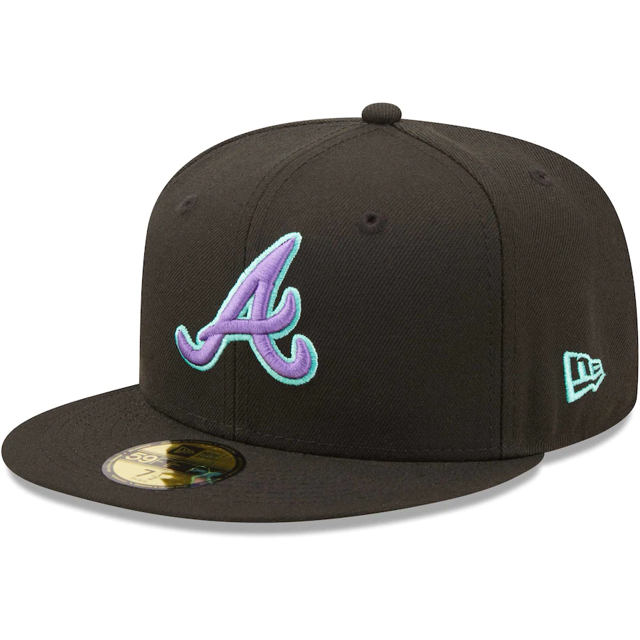 New Era Atlanta Braves 40th Anniversary in Atlanta Black Light 59FIFTY ...