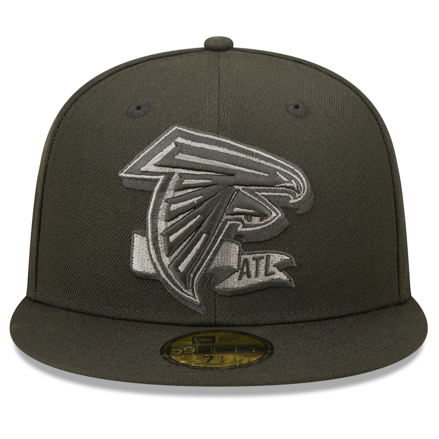 New Era Atlanta Falcons Black Tonal 2022 Sideline 59FIFTY Fitted Hat