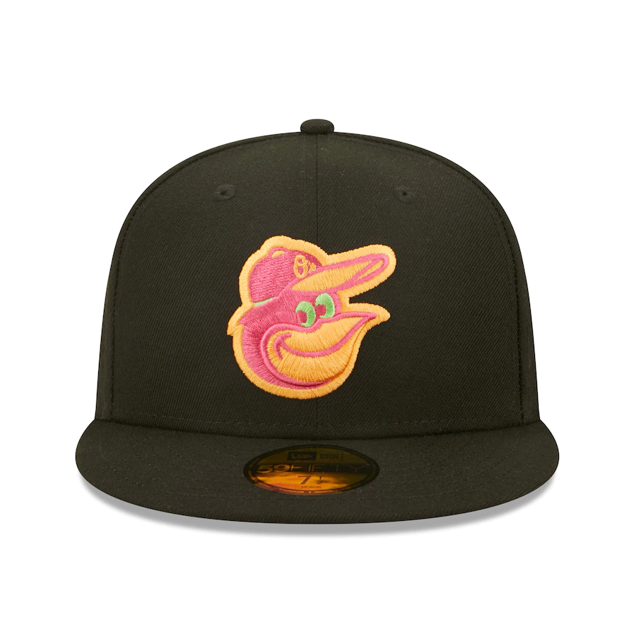 New Era Baltimore Orioles Black Summer Sherbet 59FIFTY Fitted Hat