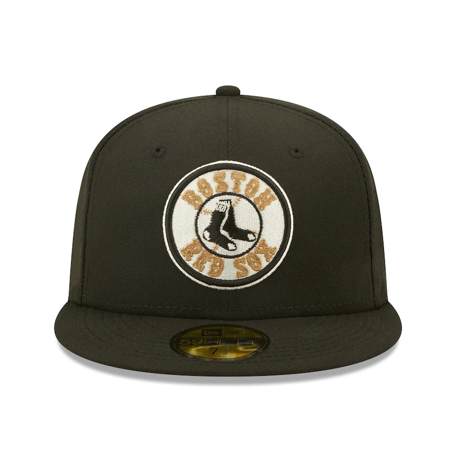 New Era Boston Red Sox Black Alternate Logo Wheat Undervisor 59FIFTY ...