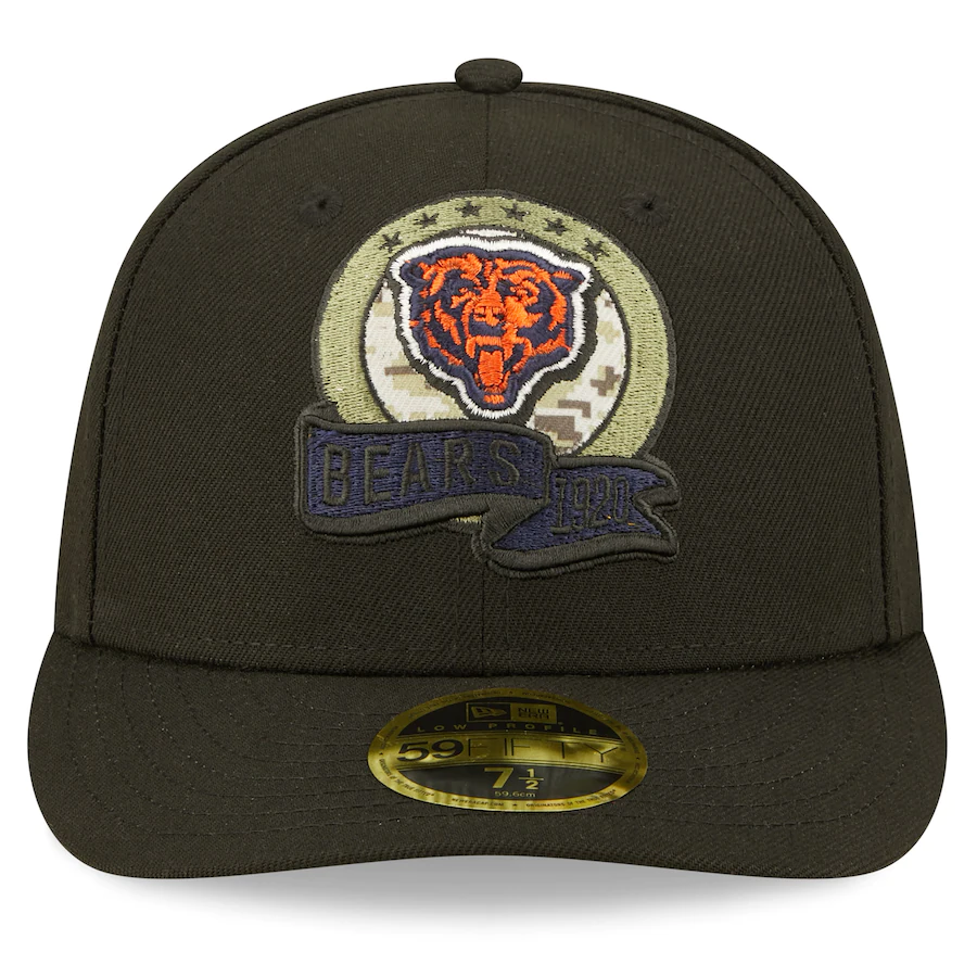 New Era Chicago Bears 2022 Salute To Service Low Profile 59FIFTY Fitte