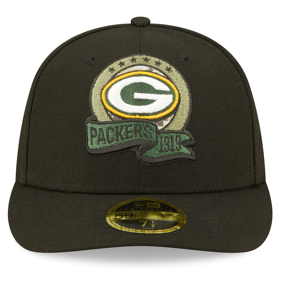 New Era Green Bay Packers 2022 Salute To Service Low Profile 59FIFTY F