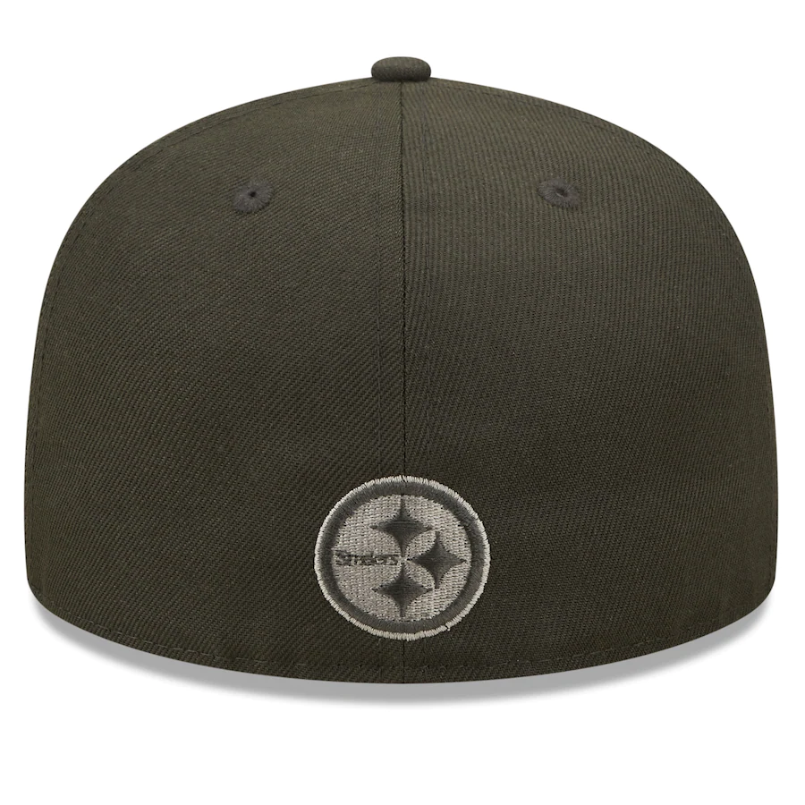 New Era Pittsburgh Steelers Black Tonal 2022 Sideline 59FIFTY Fitted Hat