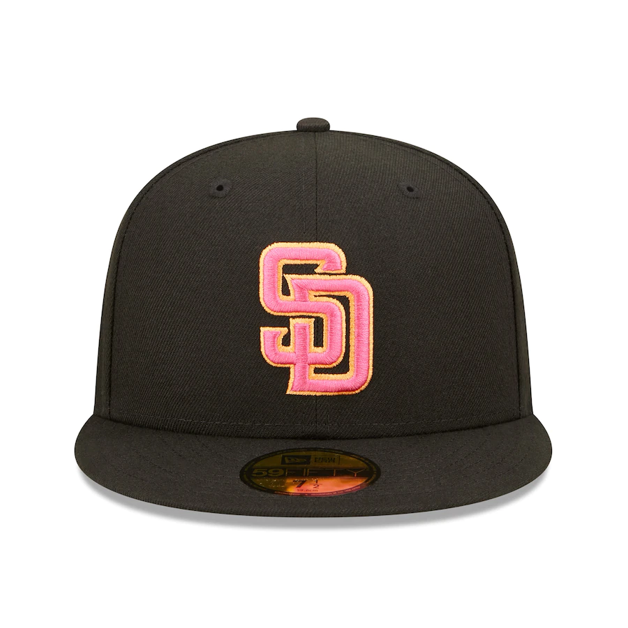 New Era San Diego Padres Black Summer Sherbet 59FIFTY Fitted Hat