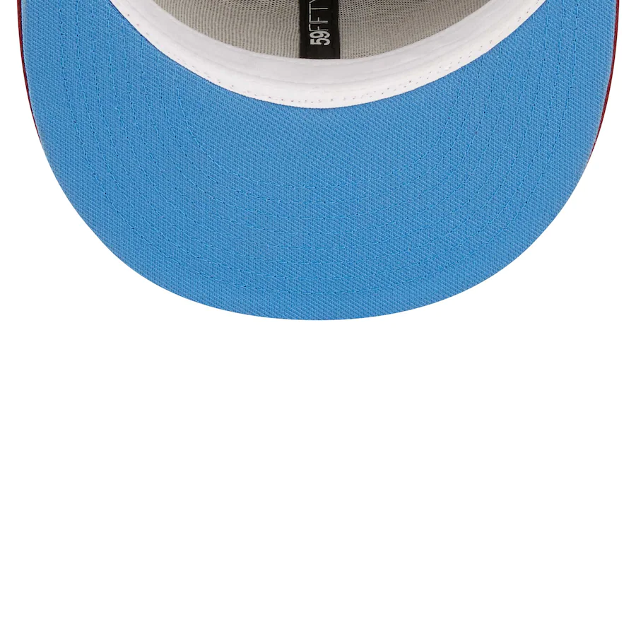 New Era Houston Astros Cardinal 40 Years Air Force Blue Undervisor 59F