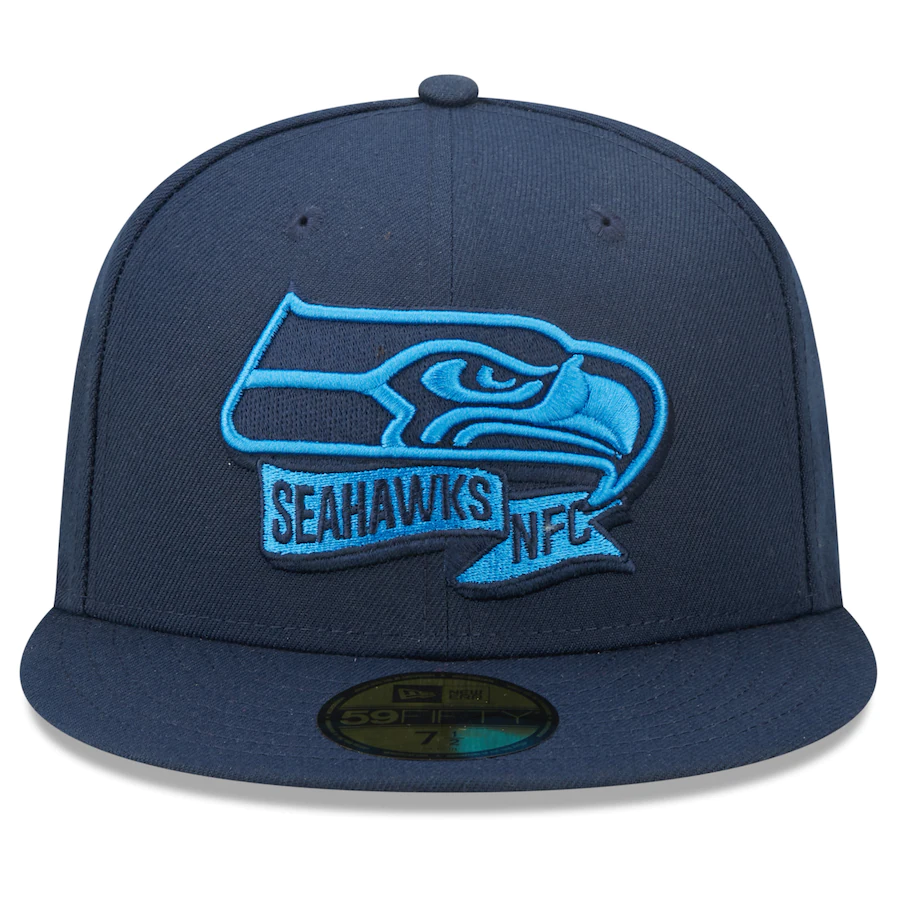 New Era Seattle Seahawks Navy Tonal 2022 Sideline 59FIFTY Fitted Hat