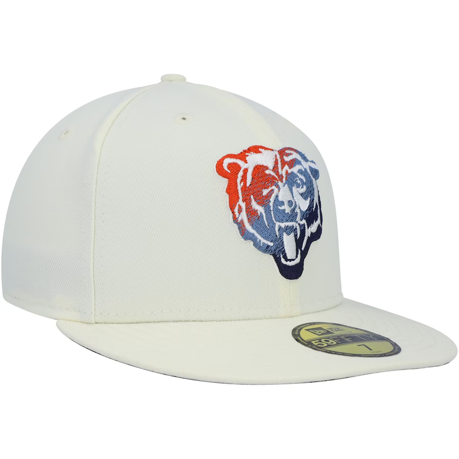 New Era Chicago Bears Cream Chrome Color Dim 59FIFTY Fitted Hat