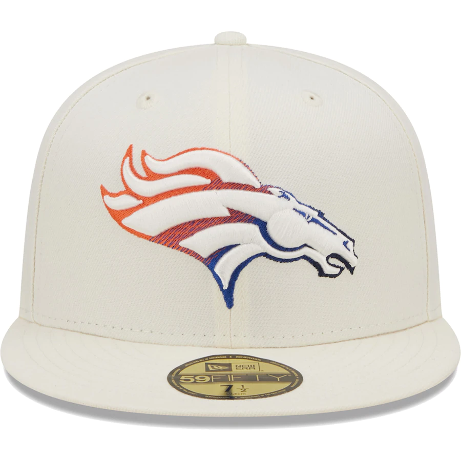 New Era Denver Broncos Alt Cream Chrome Color Dim 59FIFTY Fitted Hat
