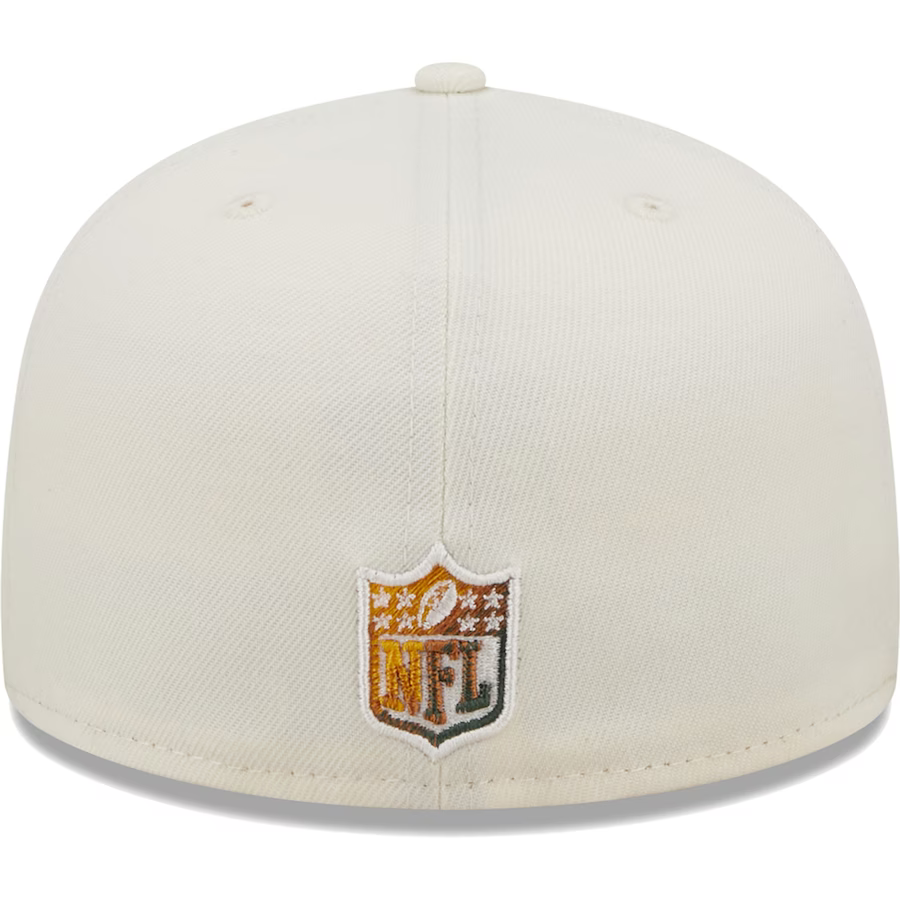 New Era Green Bay Packers Cream Chrome Color Dim 59FIFTY Fitted Hat