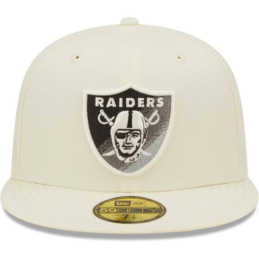 New Era Las Vegas Raiders Cream Chrome Color Dim 59FIFTY Fitted Hat