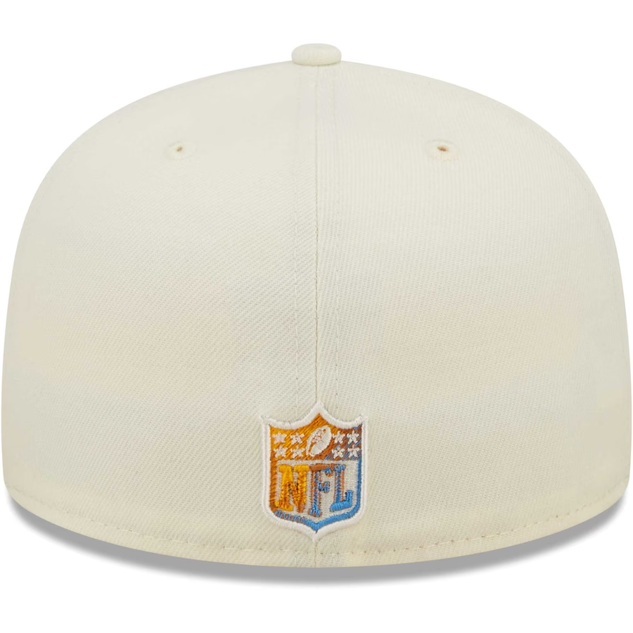 New Era Los Angeles Chargers Cream Chrome Color Dim 59FIFTY Fitted Hat