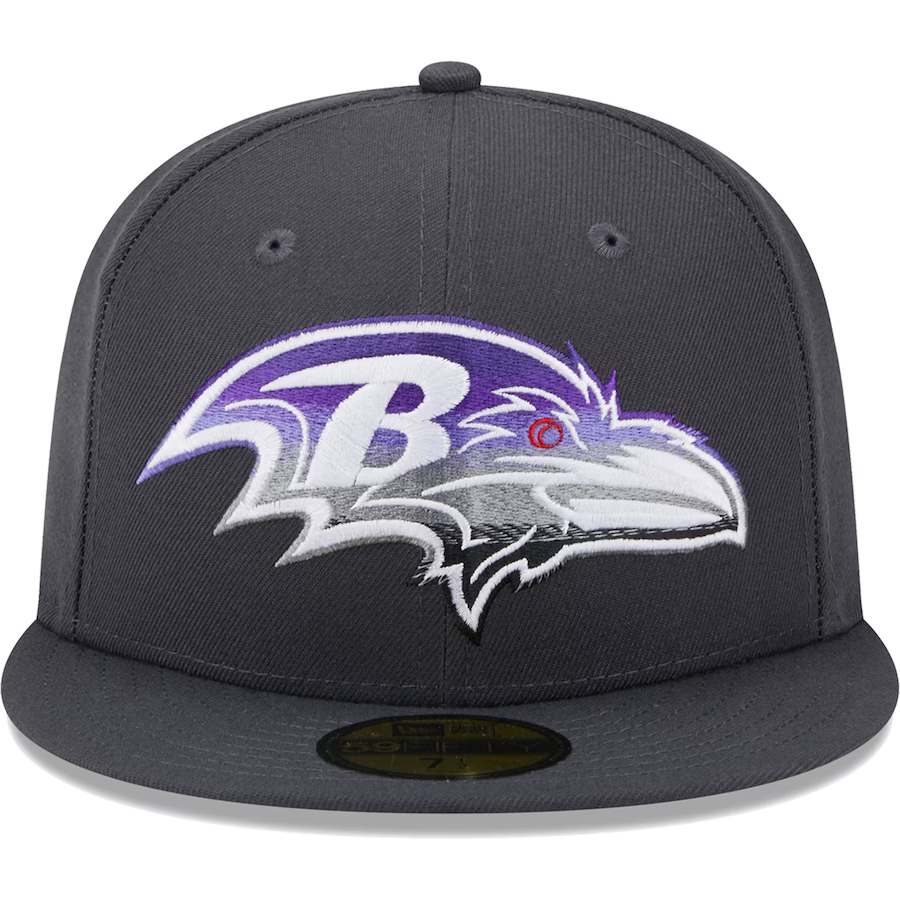 New Era Baltimore Ravens Graphite Color Dim 59FIFTY Fitted Hat