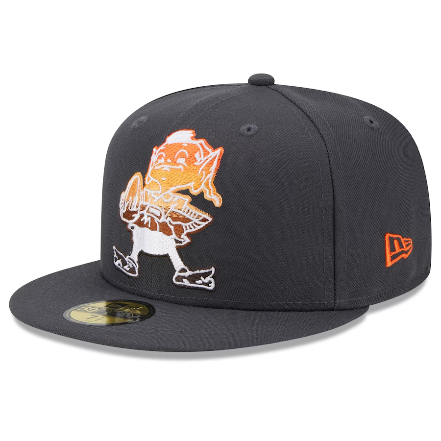 New Era Cleveland Browns Graphite Color Dim 59FIFTY Fitted Hat