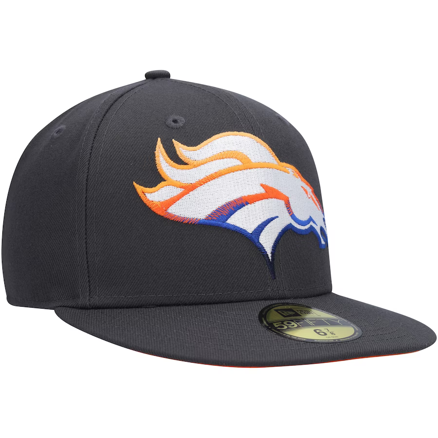 New Era Denver Broncos Graphite Color Dim 59FIFTY Fitted Hat
