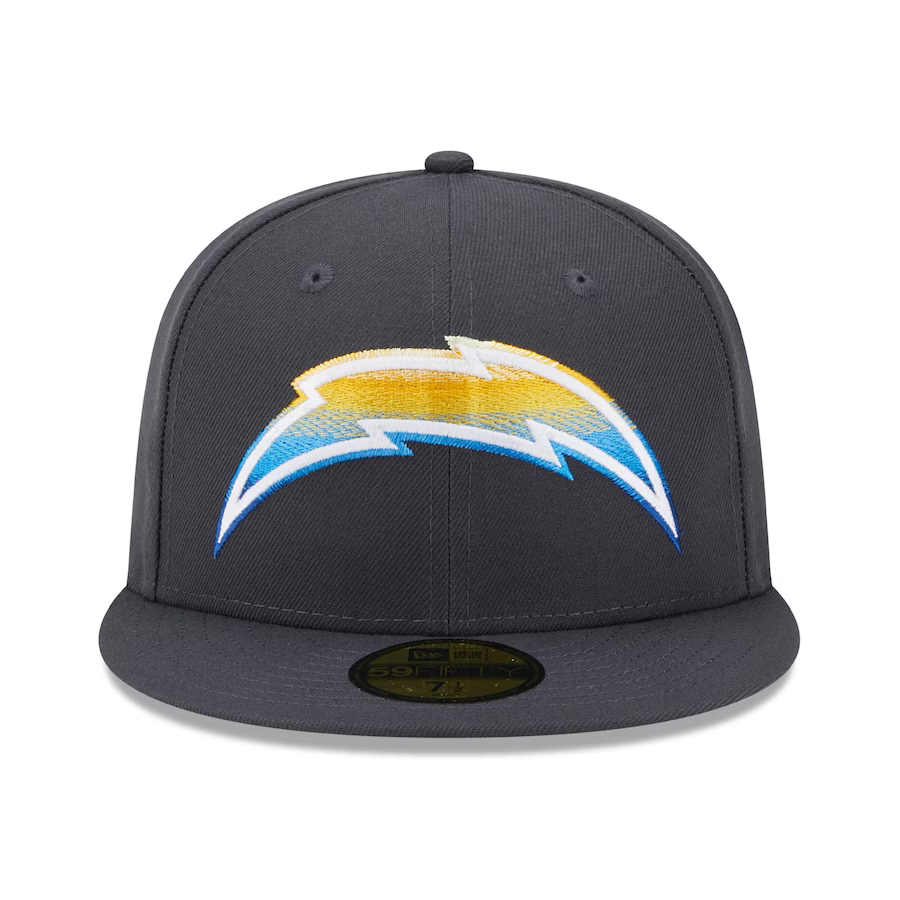 New Era Los Angeles Chargers Graphite Color Dim 59FIFTY Fitted Hat