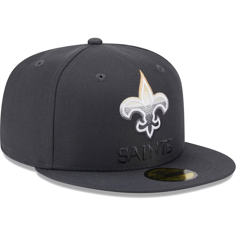 New Era New Orleans Saints Graphite Color Dim 59FIFTY Fitted Hat