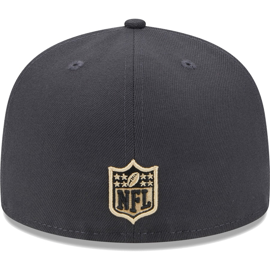 New Era New Orleans Saints Graphite Color Dim 59FIFTY Fitted Hat