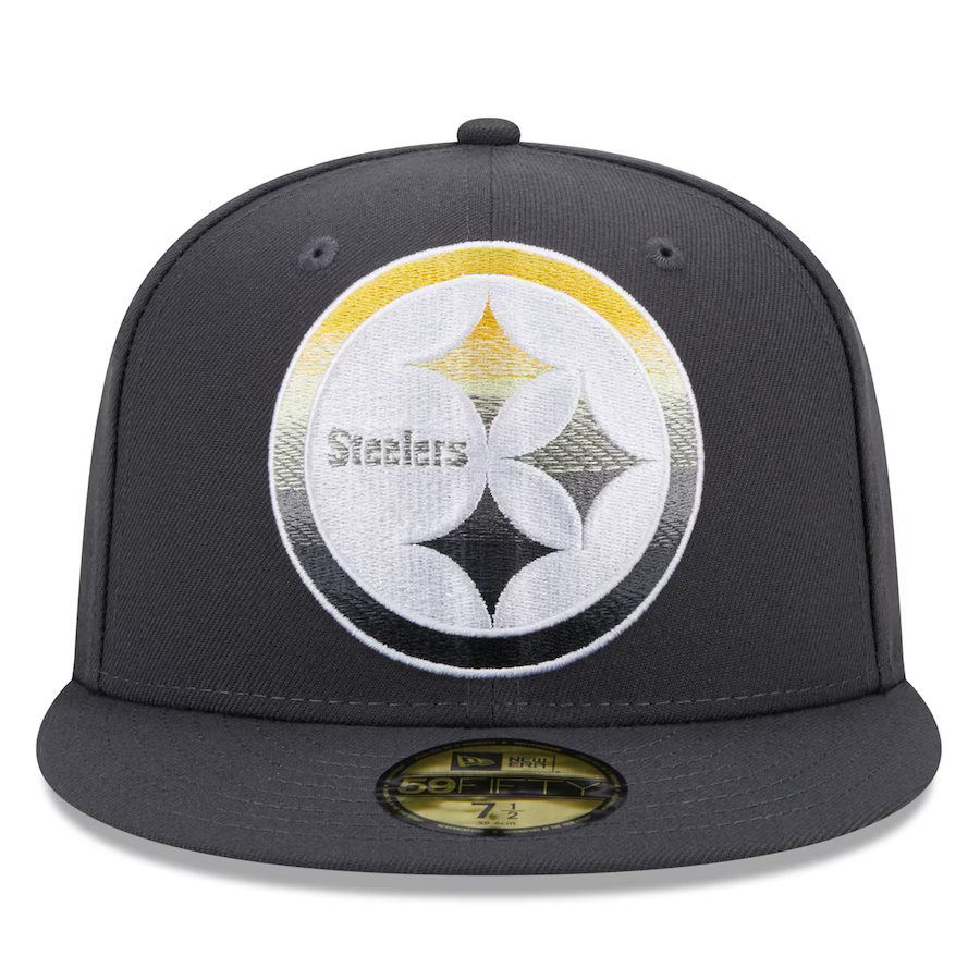 New Era Pittsburgh Steelers Graphite Color Dim 59FIFTY Fitted Hat